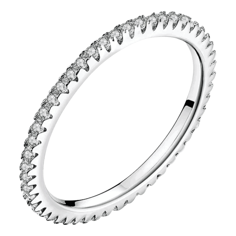 Ring Zilver kopen | Smal model met zirkonia | Echt 925 Zilver