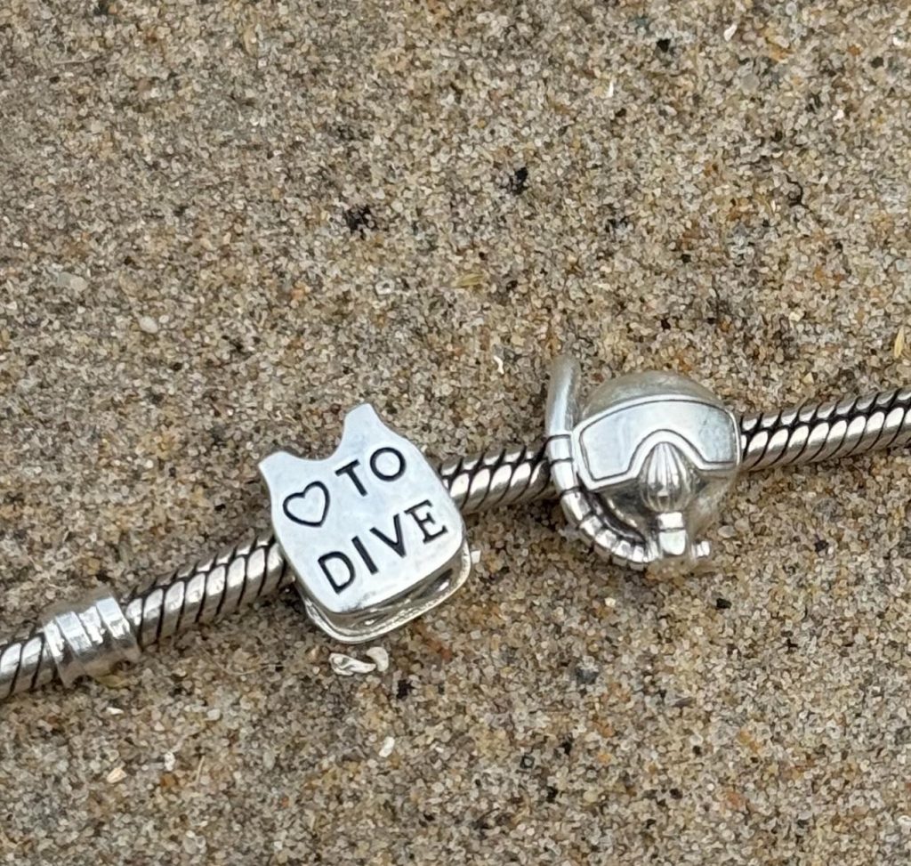 Bedel duiken | Scuba diving bead | 925 Sterling Zilver