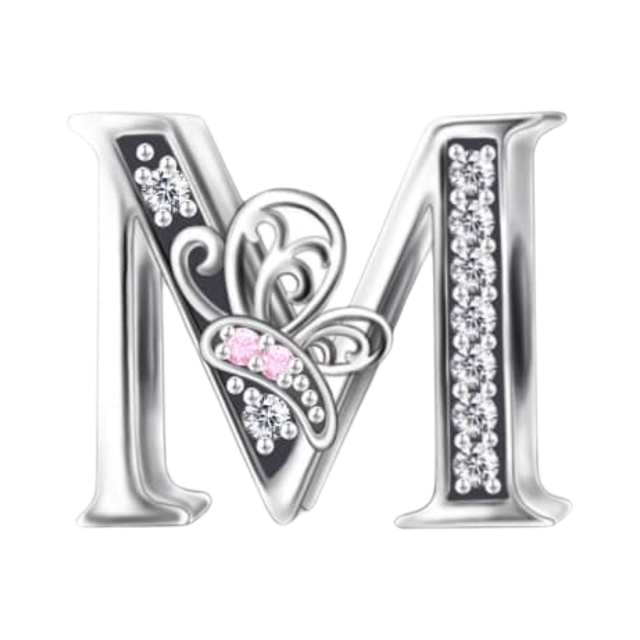 Bedel letter M | 925 Sterling Zilver Bedel.Shop