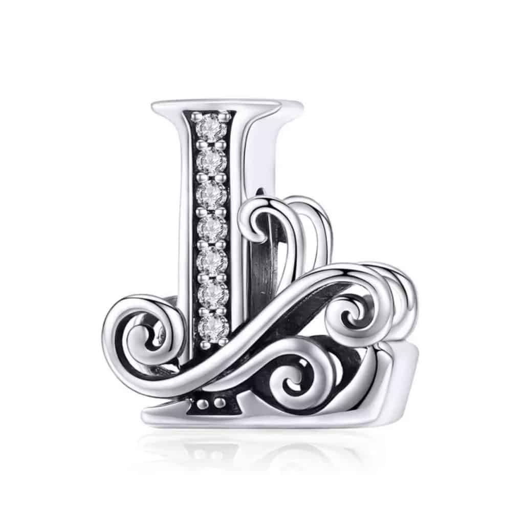 Sierletter L Alfabet bedel | 925 Sterling Zilver