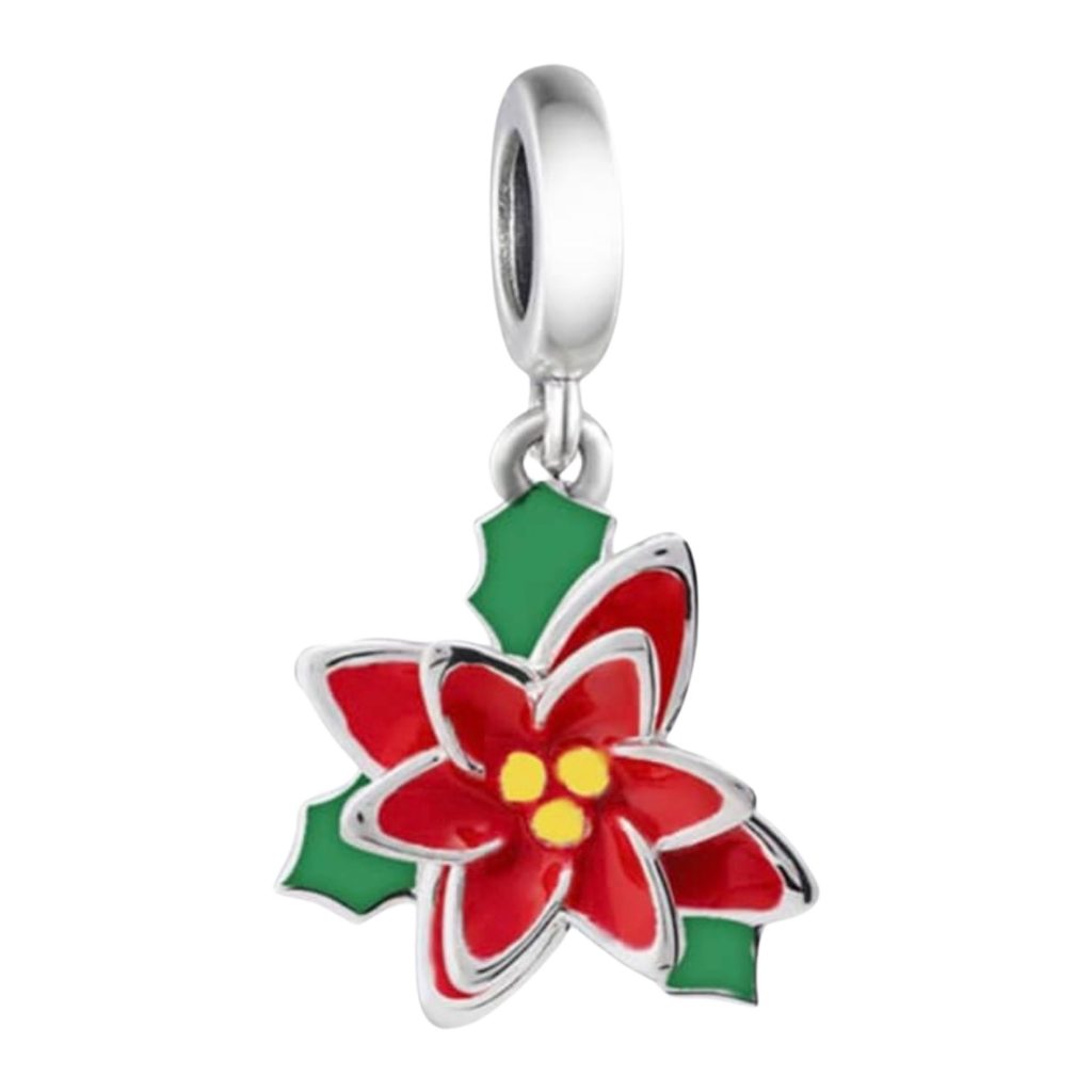 Bedel kerst | Hulst met emaille | 925 Sterling Zilver