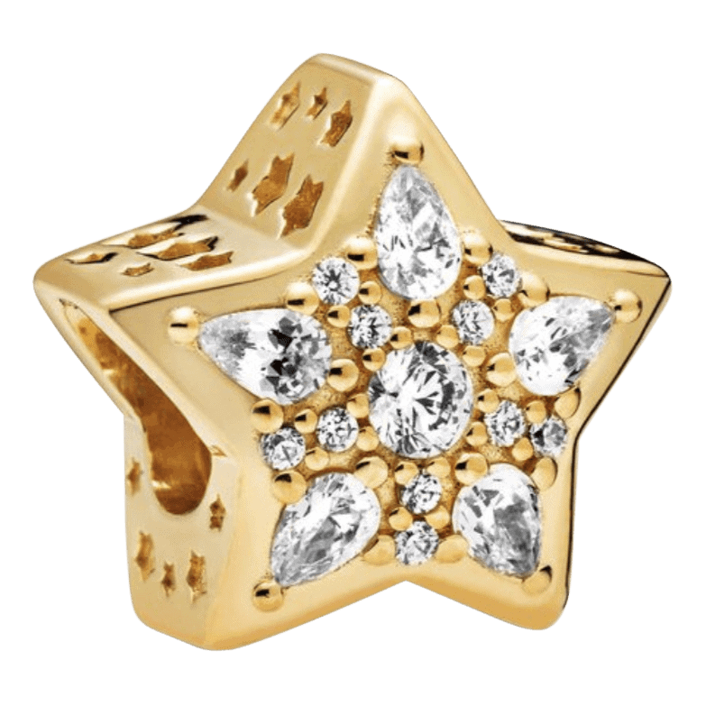 Bedel ster gold | 925 Sterling Zilver Bedel.Shop